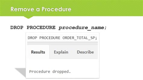 Procedures Oracle And Mysql Ppt Download