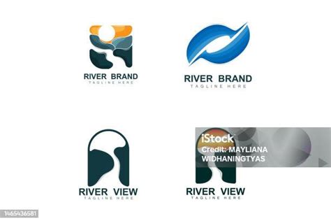 강 로고 디자인 리버 크릭 벡터 산과 자연의 조합과 리버 사이드 일러스트 레이 션 제품 브랜드 0명에 대한 스톡 벡터 아트 및 기타 이미지 Istock
