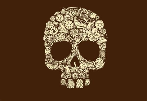 Sugar Owl Sugar Skull Background Wallpaper