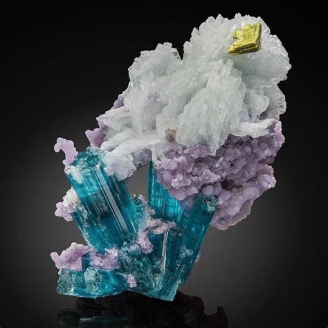 Elbaite With Lepidolite And Albite In 2024 Crystals And Gemstones