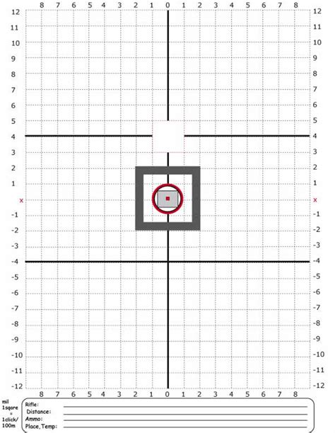 Rite In The Rain 25 Meter Zeroing Targets 85 X 11 No9125