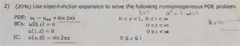 Solved This Is A Pde Math Exercice Please I Want A Answer