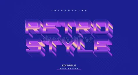 3d And Colorful Retro Text Style Effect Stock Vector Illustration Of Typo Digital 259901002