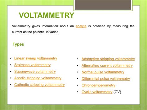 Cyclic Voltammetry Principle Instrumentation And Applications Pptx
