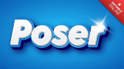Poser Clean 3d Text Effect Generator