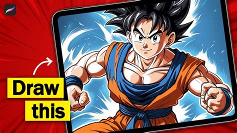 How To Draw Goku I Step By Step I Procreate Tutorial YouTube