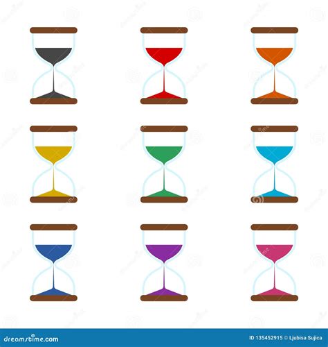 Sand Clock Timer Icon Or Logo Vintage Hourglass Sandglass Timer Or
