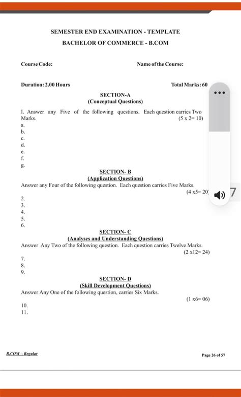 Ug Courses Nep Question Pattern Bengaluru City University