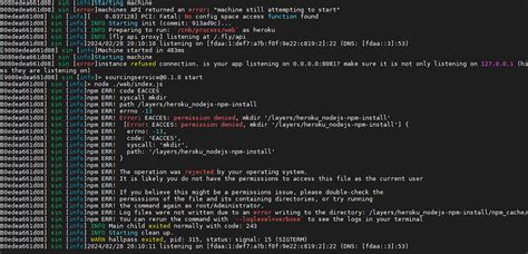 Re Deploy My Nodejs App And Sadly Got Crashed Build Debugging Fly Io