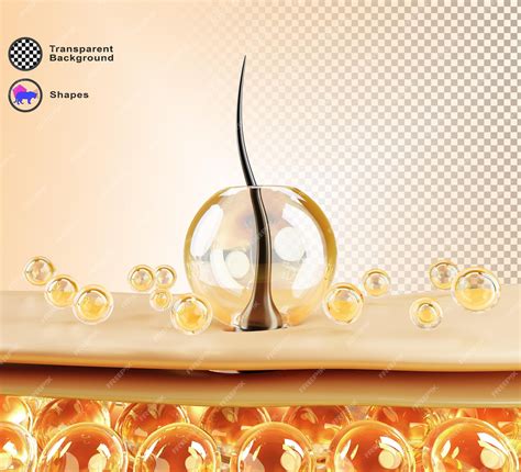 Hair Care 3d Render Background Scalp Cell Structure With Follicle And