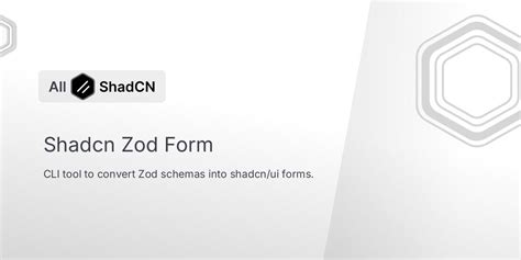 Shadcn Zod Form All Shadcn