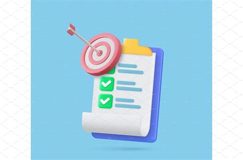 3d clipboard checklist symbol work illustrations ~ creative market