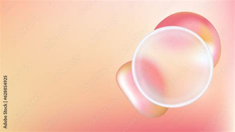 Vetor De 3d Glass Morphism Blob And Circle Shape Futuristic Background Geometric Ui Frame Slide