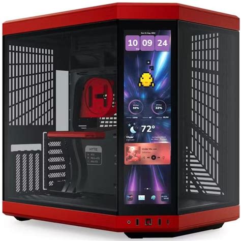 Jual Hyte Y70 Touch Infinite Black Cherry Red Mid Tower Pc Case Casing Gaming Chassis Jakarta