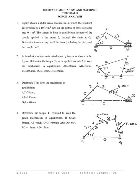 Tutorial 8 Force Analysis Pdf