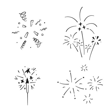 How To Draw Fireworks Step By Step
