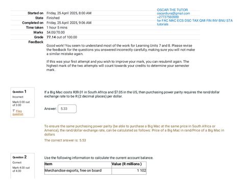 Ecs2603 Assessment 4 Sem 1 Of 2025 Expected Questions And Answers