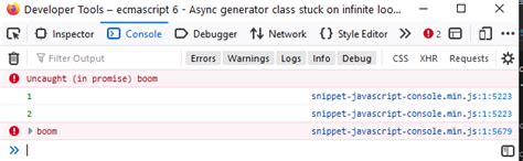 Ecmascript 6 Async Generator Class Stuck On Infinite Loop Javascript Stack Overflow