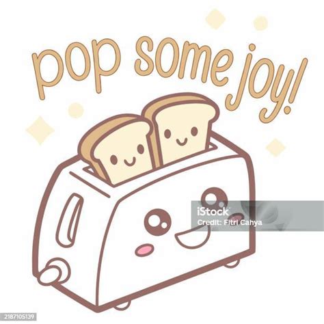 웃는 빵 두 조각이 있는 카와이 스타일의 토스터 벡터입니다 스티커 제품 브랜딩 주방 장식 등에 적합합니다 건강한 생활방식에 대한 스톡 벡터 아트 및 기타 이미지 Istock
