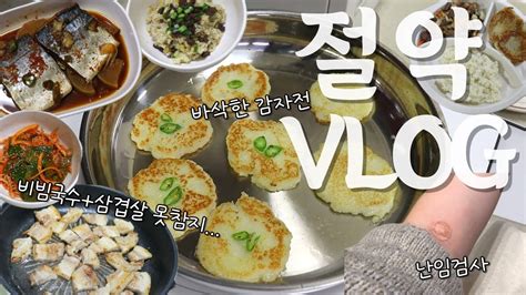 부자되기 절약 Vlog 🍛식비 절약 🥔감자전 🥓고기없인 못살아 💉난임검사 난임검사비지원 현실 집밥