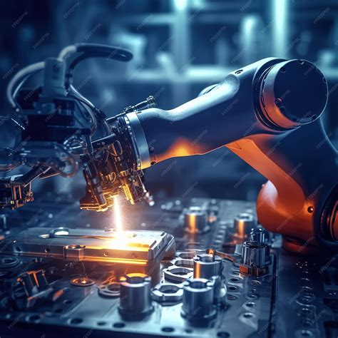 Premium Photo Automated Robot Arm Assembly Line