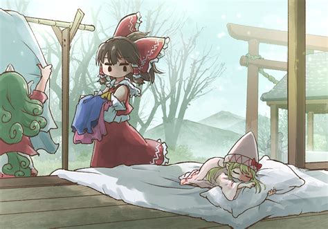 Весна пришла Lily White Komano Aunn Hakurei Reimu Chamaji Touhou Project Touhou