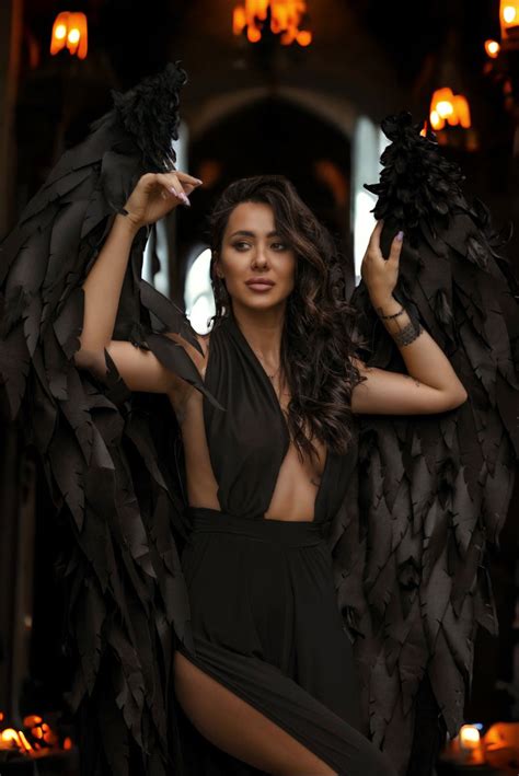 Black Angel Wings Cosplay Sexy Costume For A Photo Shoot Bogacci Brand