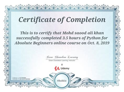 Completed Python For Absolute Beginners Saood Khan