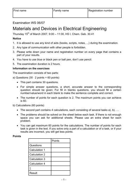 Materials And Devices In Electrical Engineering