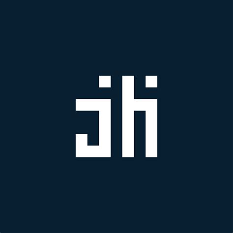 Jh Initial Monogram Logo With Geometric Style 10805668 Vector Art At
