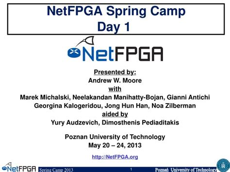 Ppt Netfpga Spring Camp Day 1 Powerpoint Presentation Free Download