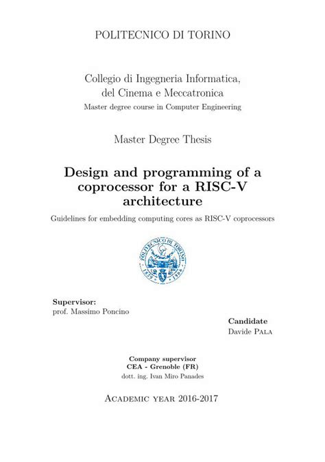 pdf designandprogrammingofa coprocessorforarisc v architecture · architecture guidelines for
