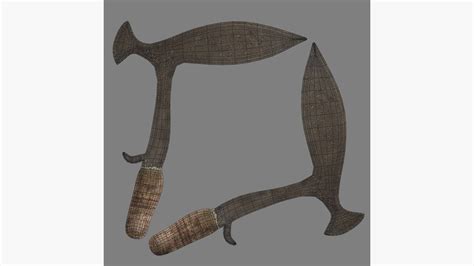 Fang Kpinga Throwing Knife Model Turbosquid 1906951