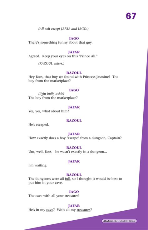 Dialogue Pages 65 75 Aladdin Jr At The Penn Brook School