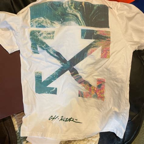 Off White Tee Only Worn Once Comes With Tag And Bag Depop