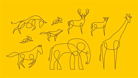 Simple Line Drawings Animals