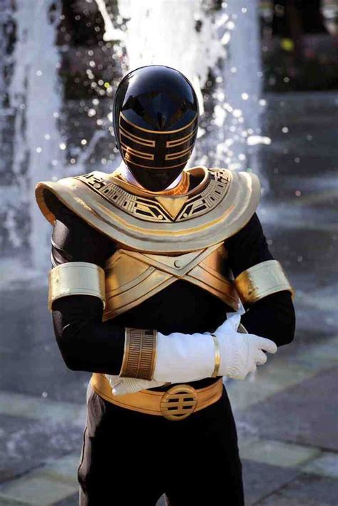 Gold Ranger Cosplay Power Ranger Holding Money Black Power Ranger