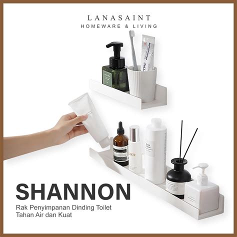 Jual Lanasaint Shannon Rak Penyimpanan Kamar Mandi Penyimpanan Dinding Tahan Air Dan Tahan Karat