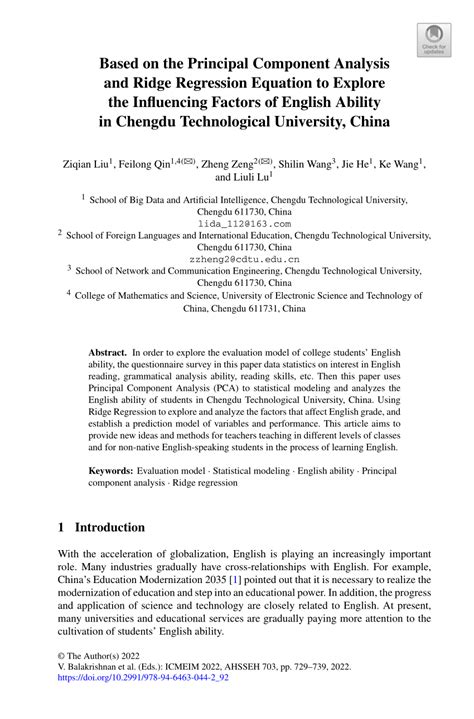 pdf based on the principal component analysis and ridge regression