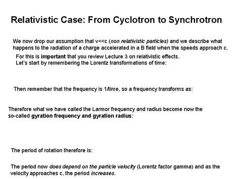 Cyclotron Synchrotron Radiation Synchrotron Radiation Is Radiation Emerging