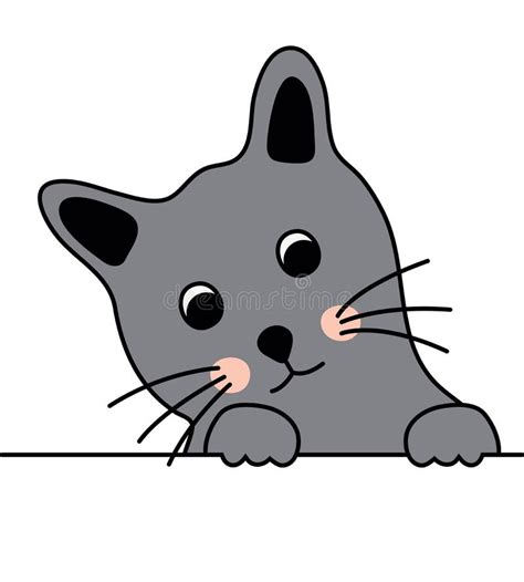 Vector Funny Cartoon Of Black Cat Stock Vector Illustration Of Cute Graphic