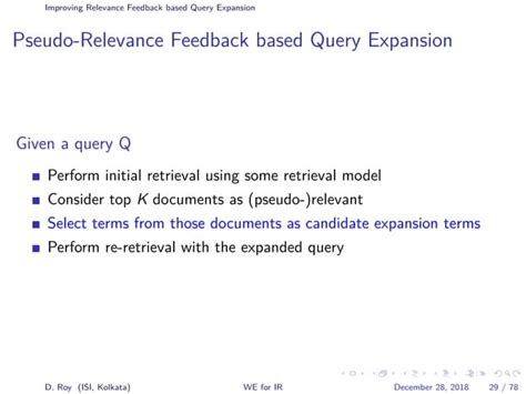 Improving Information Retrieval Performance Using Word Embedding Ppt