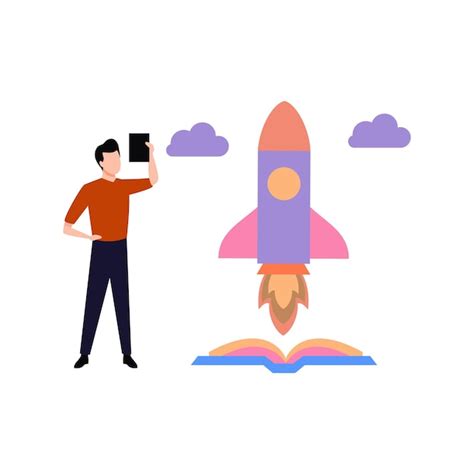 Premium Vector The Guy Is Working At A Startup