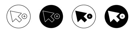 Cursor Plus Icon 47092699 Vector Art At Vecteezy