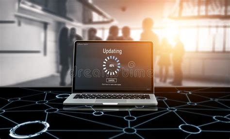 Software Update On Computer For Modish Version Of Device Software Stock