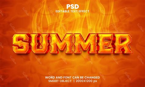 Summer Fire Flame Text Effect Free Photoshop Psd File