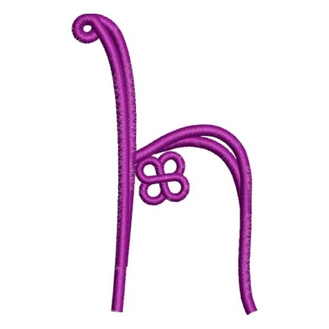 Matriz De Bordado Alfabeto Palito Letra H Para Download Imediato Na E Bordados