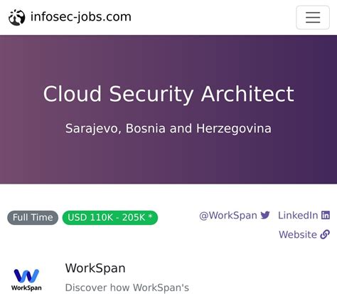 [hiring] Cloud Security Architect In Sarajevo Bosnia And Herzegovina R Infosec Jobs