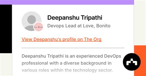 Deepanshu Tripathi Devops Lead At Love Bonito The Org
