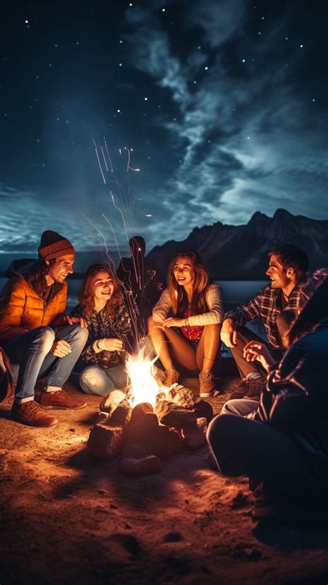 Free Cozy Campfire Night Image Friends Campfire Stars Download At
